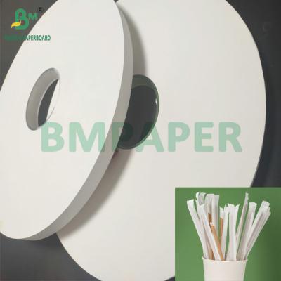 China Smooth High Strength 24gsm 28gsm White Kratf Paper For Straw Wrapping for sale