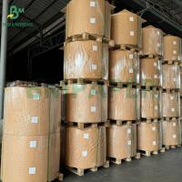 China 75gsm 80gsm Virgin Brown Kraft Paper For Cement Bags High Expansible 90cm for sale