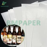 China 65gsm 70gsm Waterproof Wet Strength C1S Label Paper For Beer Bottle Sticker for sale