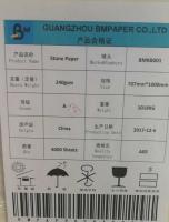 China RBD RPD SPN Two Side Coated Stone Paper Waterproof 1.2g to 1.5g For Map , Menu for sale