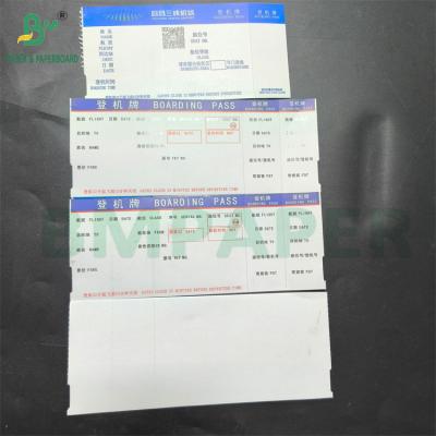 China White Blank Printable Boarding Card Thermal Paper 175gsm 18.8 X 8.3cm for sale