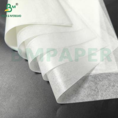 China 40 GSM White Waxed Paper Rolls Waxed On Both Sides Grease Resistant for sale