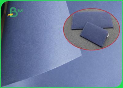 China Blue Fabric Washable Kraft Liner Paper 0.55mm thickness for Wallets making for sale