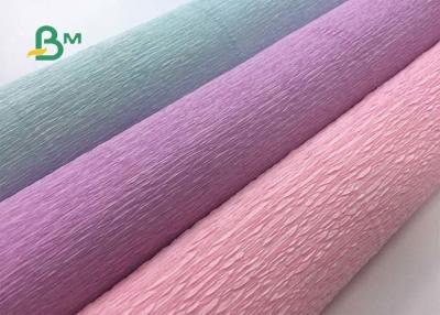 China Colorful Hand - Make Crepe Uncoated Woodfree Paper , Red / Purple / Blue For DIY Flowers for sale