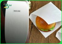 China Custom 28g White Food Grade Wax Paper / Kraft Paper For Food Packing for sale