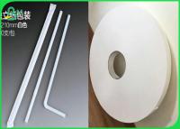 China 28gsm 60gsm 120gsm Food Grade White Kraft Liner Paper Roll For Making Straw Tubes With 14mm 15mm 27mm for sale