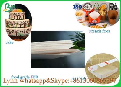 China Food Grade Different Size White FBB PAPER  For Packing French Fries And Egg Tart for sale