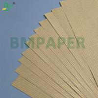 China 60gsm Brown Striped Kraft Gift Wrap One-Sided Gloss Finish Superior Durability High - Strength for sale