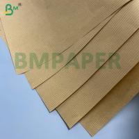 China 60gsm Brown Striped Kraft Gift Wrap One-Sided Gloss Finish Superior Durability High - Strength for sale