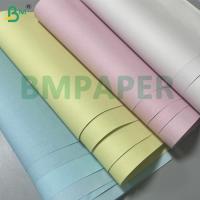 China 60gsm Yellow / Green / Pink Carbonless Copy Paper CB / CFB / CF Rolls 20lb with Black Image for sale