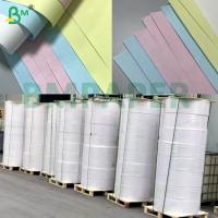 China 55gsm White / Blue Blank Image Carbonless Paper Rolls & Sheets for Receipt Printing NCR CB / CF / CFB for sale