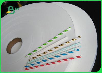 China 28gsm Width 28mm 33mm Food Grade Paper Roll For Drinking Straw Pipe for sale