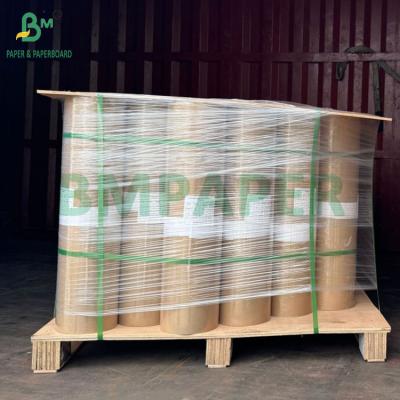 China 60gsm Unbleached Brown MG Ribbed Kraft Paper For Carrier Bags 762mm x 300m for sale