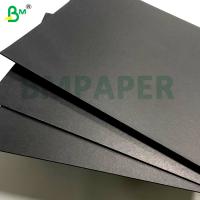 China 400gsm High Resistant Double Side Black Card For Luxury Packaging Handicrafts for sale