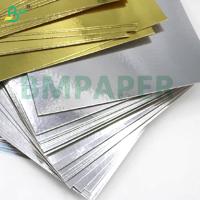 China 240gsm Metallic Luster Glossy Silver Gold Color Metallized Paper For VIP Cards Certificates Electronics Packaging for sale