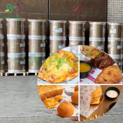 China 30gram 35gram 40gram Oilproof White MG Wax Paper In Roll for Deli Packages for sale