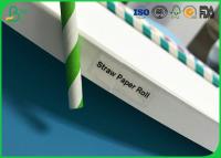 China 15mm Food Grade Paper Roll Harmless FDA 60g 120g Drinking Straw Paper for sale