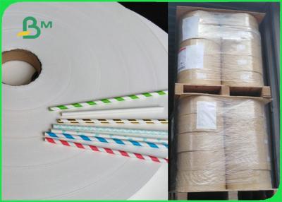 China Disposable Biodegradable 28gsm * 5000m Paper Straws In Narrower Roll 13mm 27mm 33mm for sale