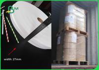 China Long Lasting Assorted Biodegradable Food Grade Paper Roll , 14mm 15mm 60gsm White Kraft Paper for sale