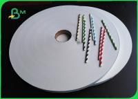 China 27mm 33mm Roll Size 28gsm Thickness Straw Wrapping Paper For Straw Pipe for sale