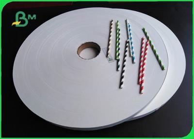 China 27mm 33mm Roll Size 28gsm Thickness Straw Wrapping Paper For Straw Pipe for sale