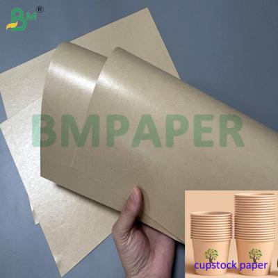 China 240gsm Waterproof Brown Color Bamboo Pulp Cupstock Paper For Cups 70x100cm for sale