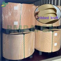China 30gsm 32gsm Brown Color MG Ribbed Kraft Paper For Food Package 700mm 800mm for sale