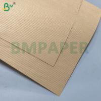 China Brown Unbleached MG Ribbed Kraft Paper 40 - 100gsm For Sacks & Bags for sale