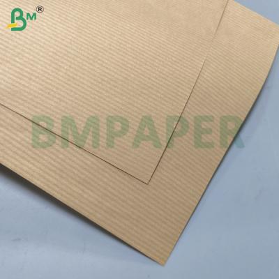 China Brown Unbleached MG Ribbed Kraft Paper 40 - 100gsm For Sacks & Bags for sale