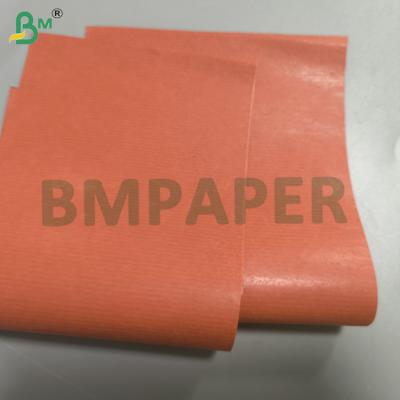 China Red Striped Single Sided Wax Coated Kraft Paper 37gsm 42gsm For Wrapping Fruits for sale