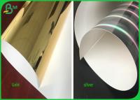 China 157g 250g Metalized Gold And Sliver Cardboard Paper Roll For Gift Package for sale