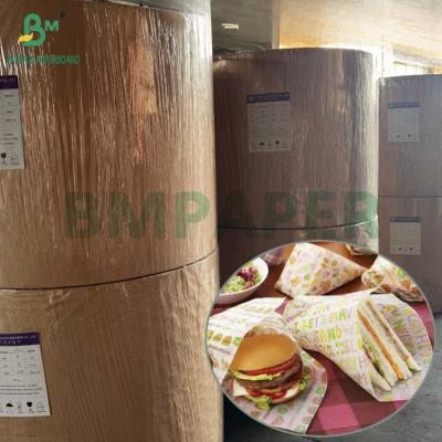 China Kit 5 Food Grade 40gsm Greaseproof Paper Roll 840mm for Wrapping Fast Food for sale