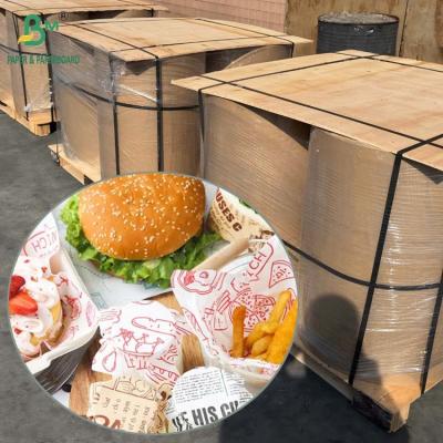 China Food Safe Bleached Greaseproof Paper 40gsm 45gsm 50gsm for Wrapping Hamburger for sale