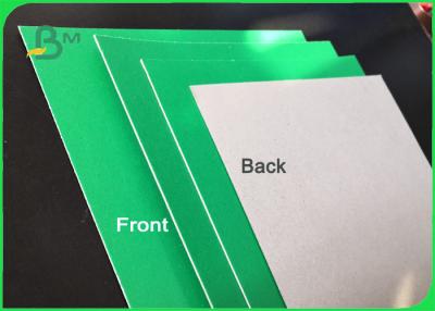 China 1.2mm Hard Stiffness Laminated Green / Grey Chipboard Straw Board For Packing Boxes for sale