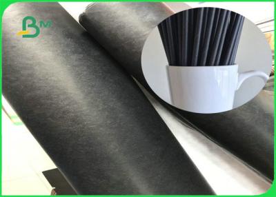 China 60gsm 120gsm Black Straw Food Grade Paper Roll With Biodegradable FDA Paper for sale