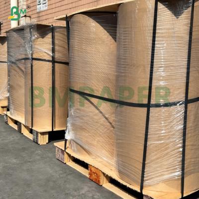 China 40g 45g Glossy Machine-glazed Brown Kraft Paper For Food Packaging for sale