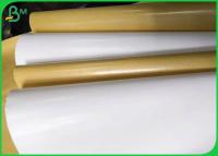 China Waterproof 100gsm + 10gsm PE One Side Coated Brown or White Food Grade Paper Roll For Fast Food Packages for sale