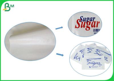 China Moisture Proof 40gsm + 10gsm PE One Side Coated White Food Grade Paper Roll For Sugar Packets for sale