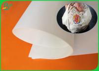 China Oil Resistant 30gsm 35gsm 40gsm One Side Coated Glossy White Food Grade Hamburger Paper Roll For Burger Packets for sale