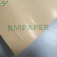 China Natural Brown Stripe Kraft Wrapping Paper MG One Side 50gsm for sale