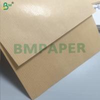 China Natural Brown Stripe Kraft Wrapping Paper MG One Side 50gsm for sale