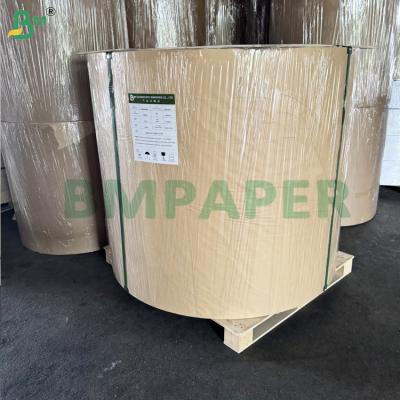 China Natural Brown Stripe Kraft Wrapping Paper MG One Side 50gsm for sale