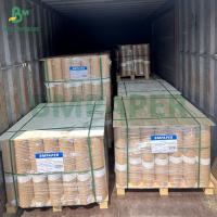 China Strong Expansible 60gr One Side Gloss MG Stripped Kraft Paper Unbleached for sale