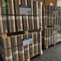 China Strong Expansible 60gr One Side Gloss MG Stripped Kraft Paper Unbleached for sale