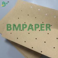 China 90inch 72inch Perforated Brown Kraft Paper Rolls 80, Custom Lengths, Round Holes for sale