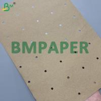 China 90inch 72inch Perforated Brown Kraft Paper Rolls 80, Custom Lengths, Round Holes for sale