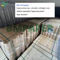 China 63cm 68cm Poultry Chick Paper Rolls Super Absorbent Recycled Paper Length 200m 250m for sale