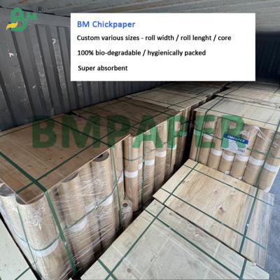 China 63cm 68cm Poultry Chick Paper Rolls Super Absorbent Recycled Paper Length 200m 250m for sale