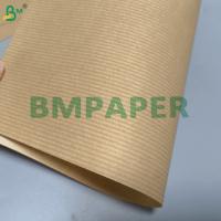 China Natural Brown Striped Kraft Paper 30 - 70 Gsm For Packaging & Printing for sale