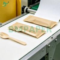 China 30-80g Food Safe Kraft Cutlery Wrapping Paper For Restaurant Takeout Tableware for sale